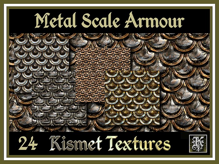 Second Life Marketplace - *Kismet* Metal Scale Armour Textures (24)